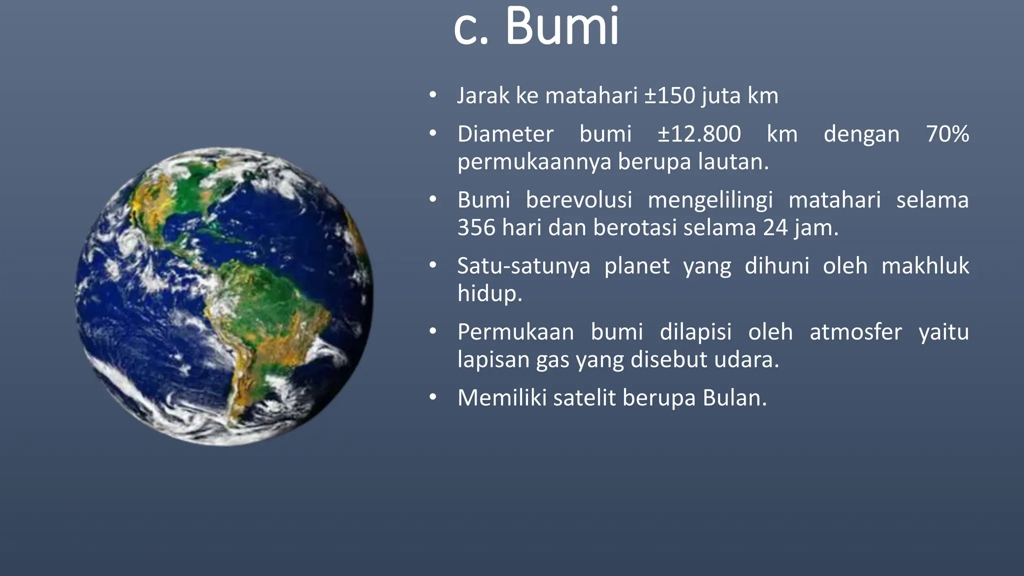 Presentasi mengenai Bumi dan beserta antariksa | PPTX