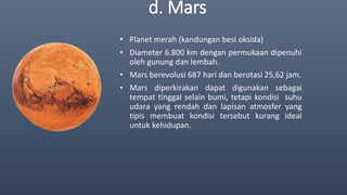 Presentasi mengenai Bumi dan beserta antariksa | PPTX