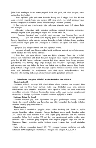 PENGGUNAAN OBAT PADA KEHAMILAN DAN IBU MENYUSUI | DOCX