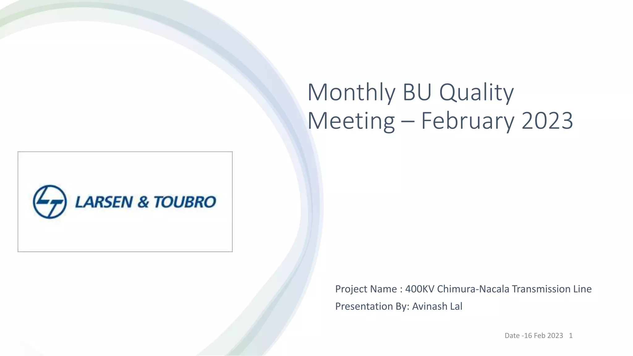 BU Monthly Project Quality Review Meeting Template - Feb 2023.pptx