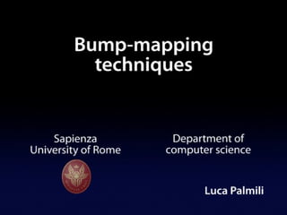 Bump mapping Techniques | PPT
