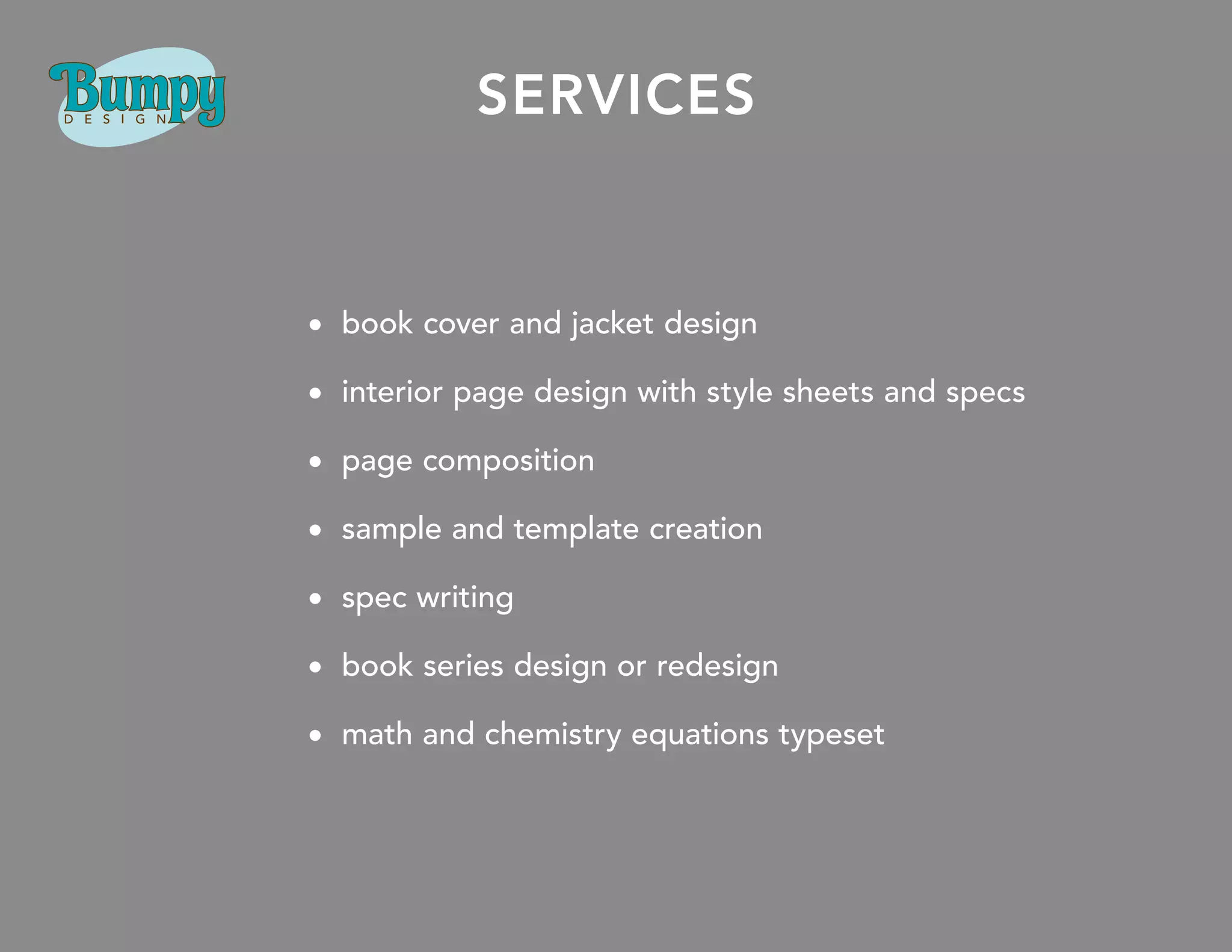 Bumpy Design: Book Design and Composition | PPT