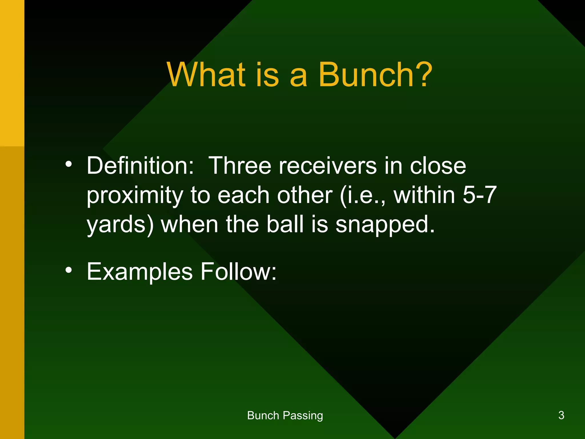Bunch Passing In The Double Wing Offense | PPT