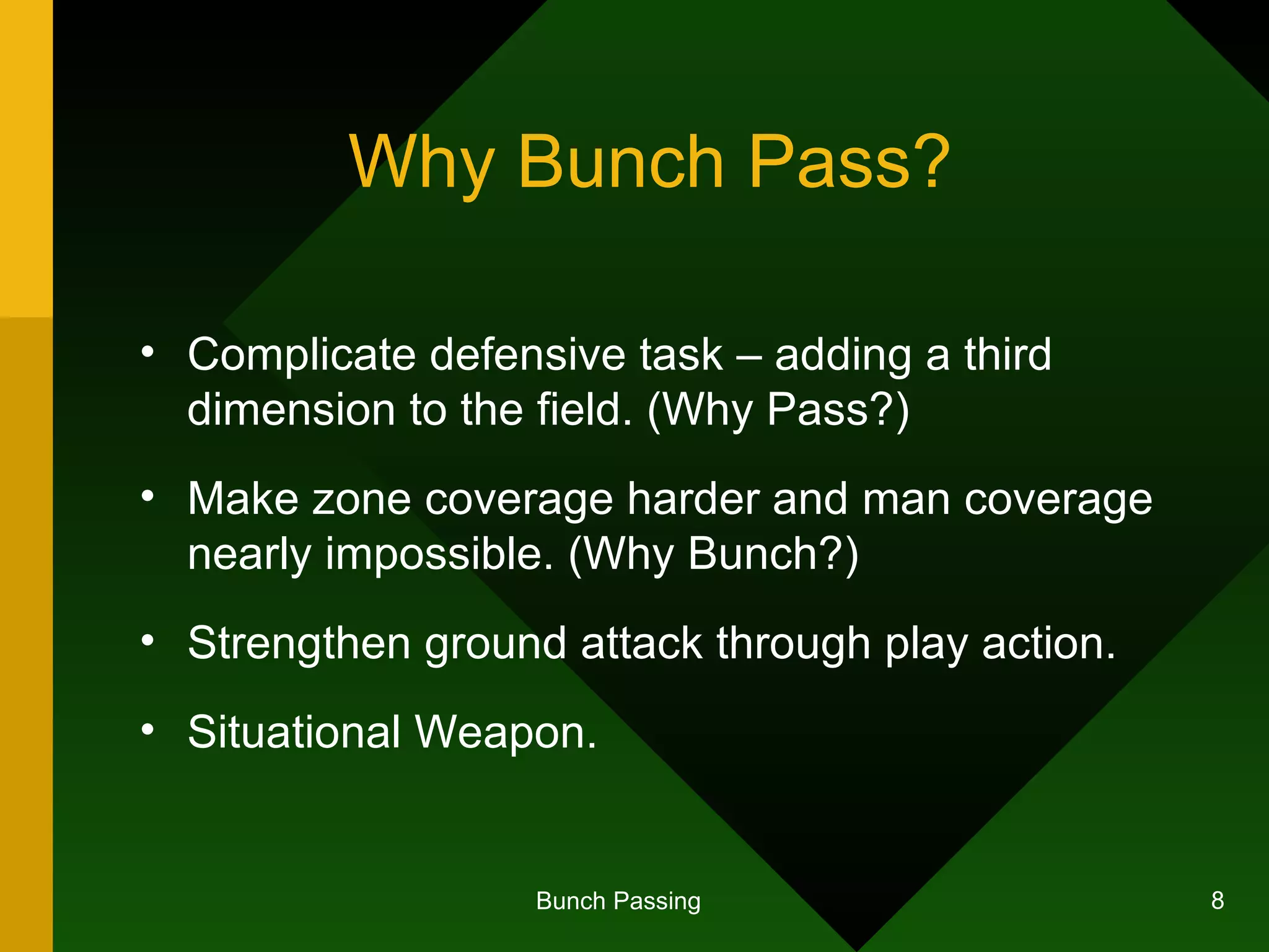 Bunch Passing In The Double Wing Offense | PPT