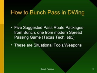 Bunch Passing In The Double Wing Offense | PPT