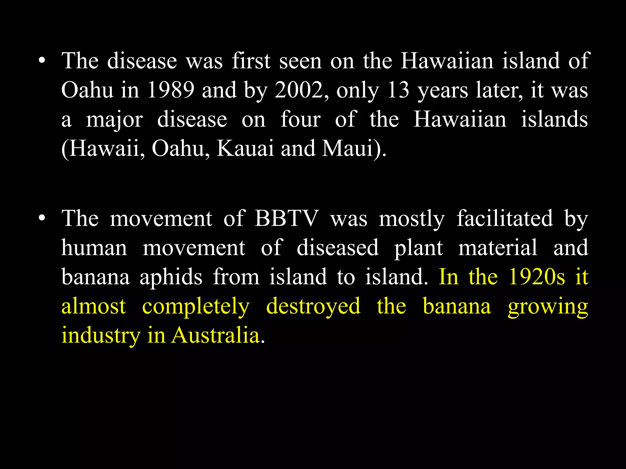 Banana Bunchy top disease | PPTX