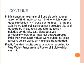 Analysis of Bund to avoid breach in Irrigation system of Sindh ...