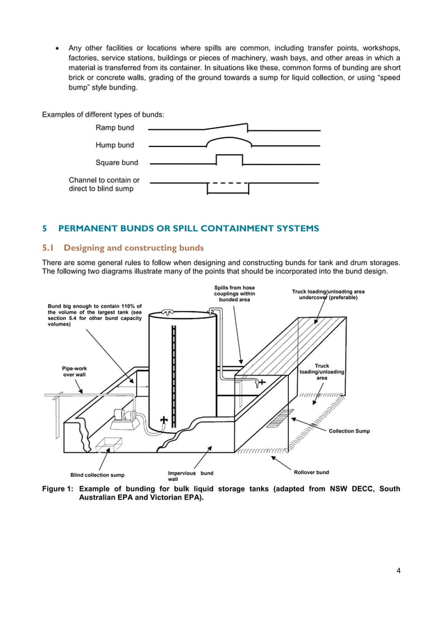 Bunding and spill management guidelines | PDF | Environmental Services ...