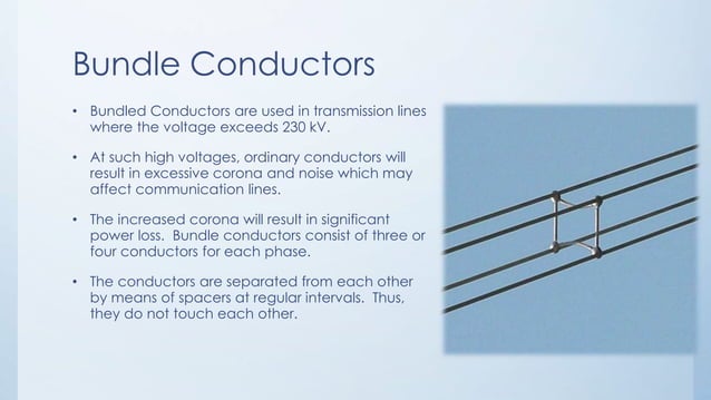 Bundle conductors in transmission line | PPTX