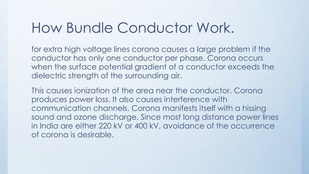 Bundle conductors in transmission line | PPTX