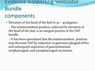 Bundles to prevent ventilator associated pneumonia | PPTX