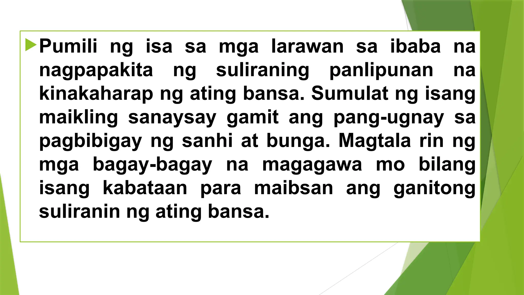 BUNGA AT SANHI GRADE 7 .Naipaliliwanag ang sanhi at bunga ng mga ...