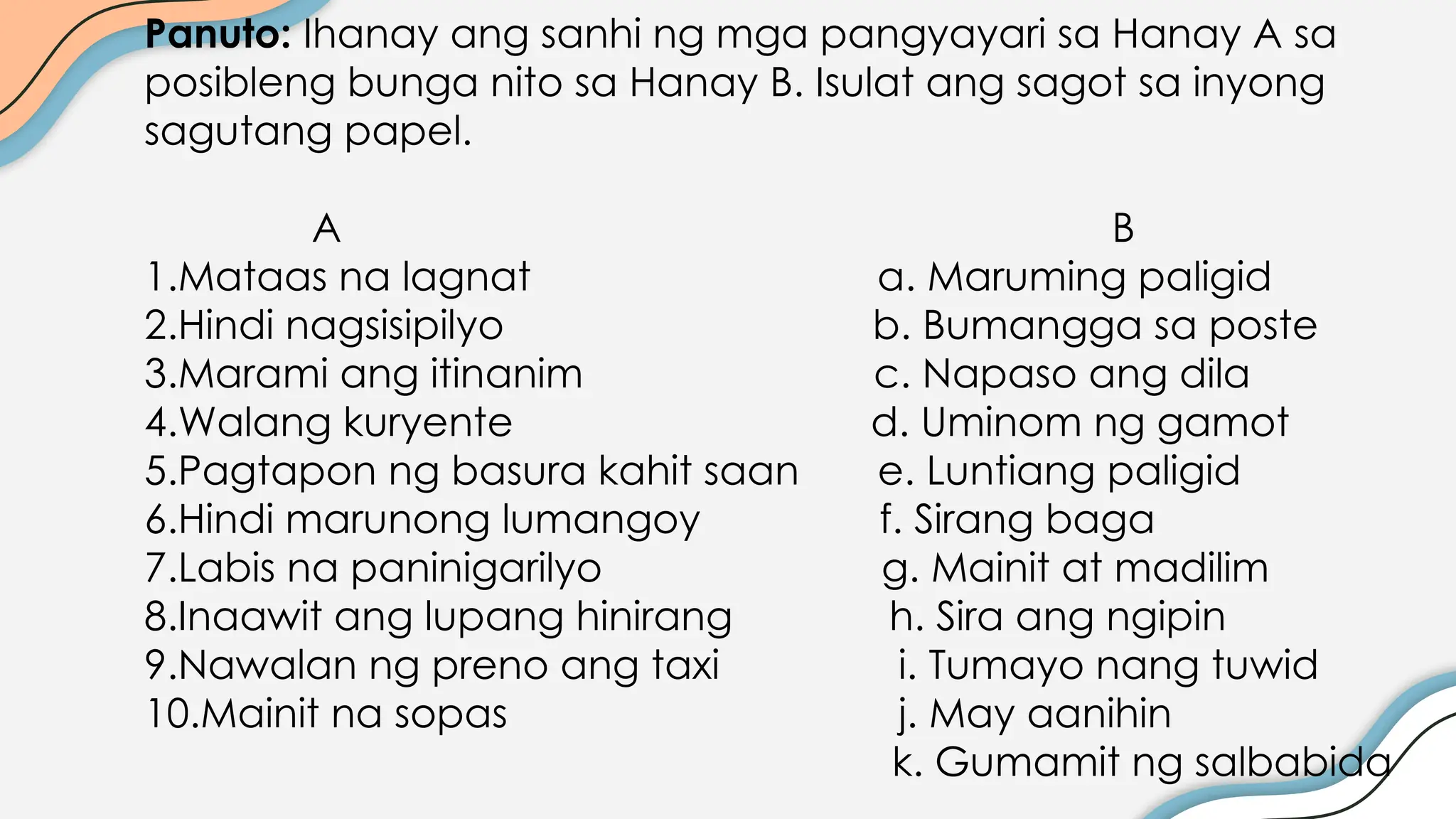 Ang Sanhi at Bunga PowerPoint Presentation | PPTX