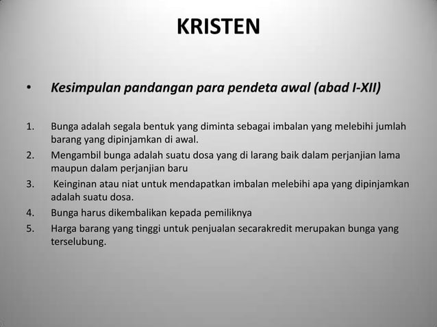 Bunga bank dalam berbagai pandangan | PPTX