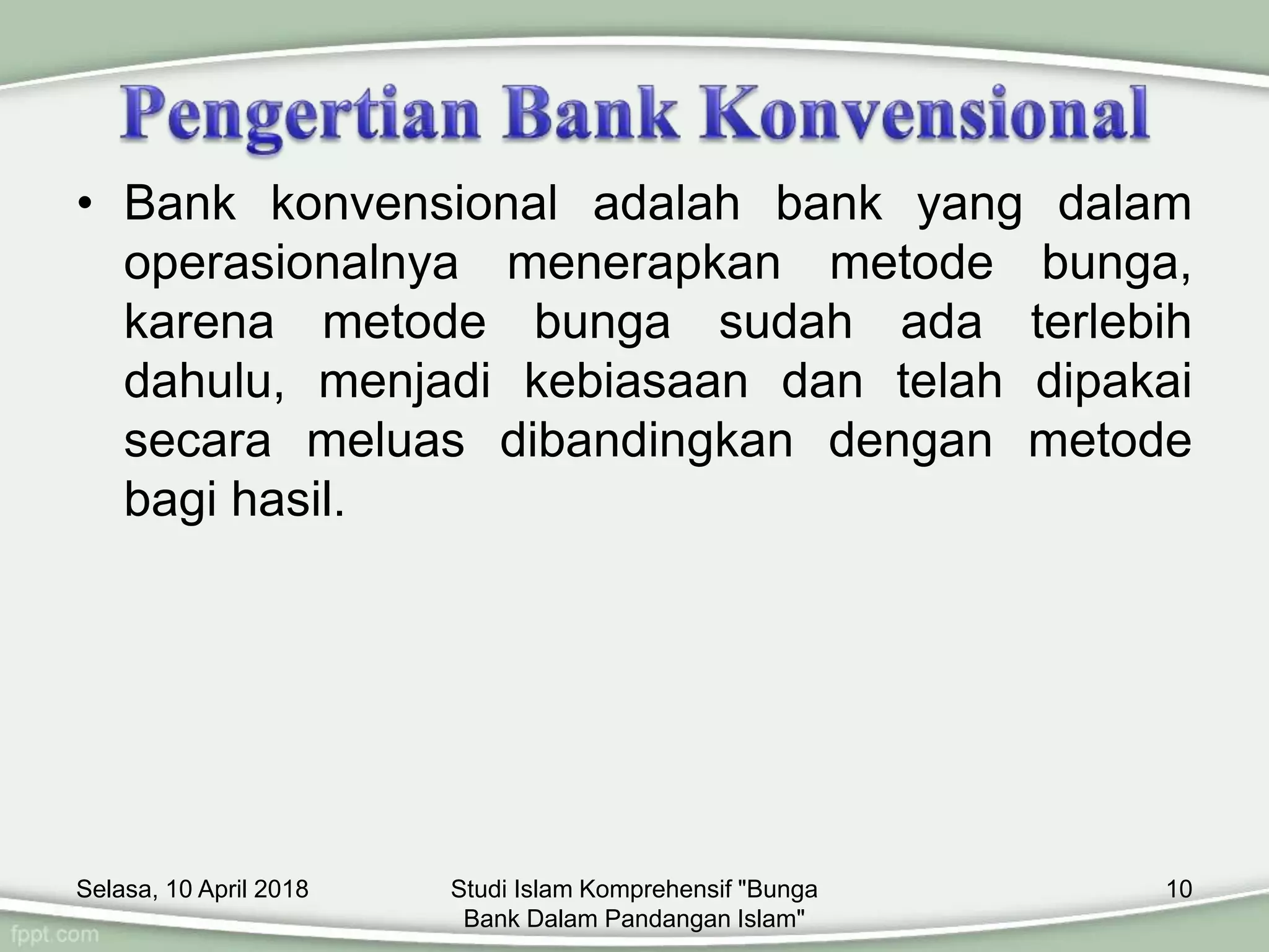 Bunga bank dalam pandangan islam | PPTX