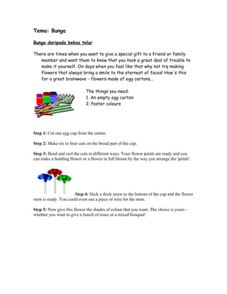 Bunga drp bekas telur | DOC | Flower Shopping | Shopping