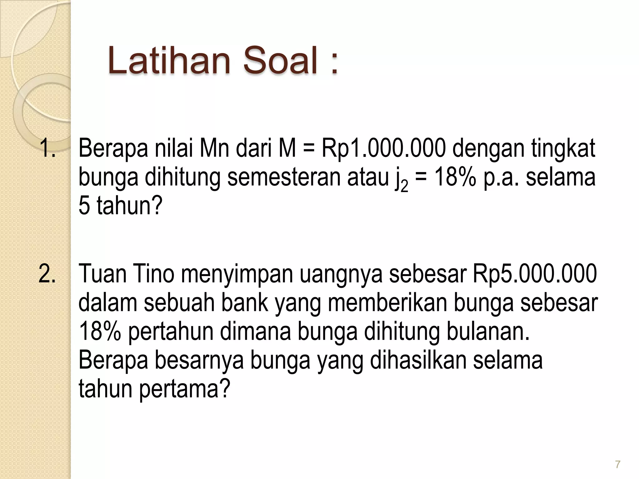 Bunga majemuk dalam Hitung Keuangan | PPTX