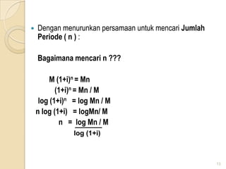Bunga majemuk dalam Hitung Keuangan | PPTX