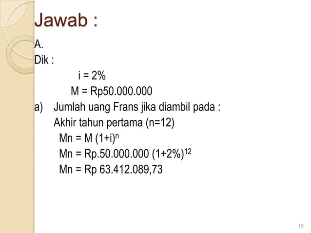 Bunga majemuk dalam Hitung Keuangan | PPTX