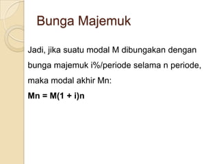 Bunga majemuk dalam Hitung Keuangan | PPTX
