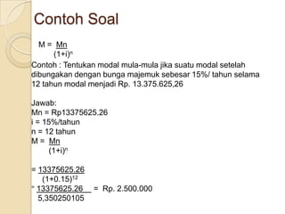 Bunga majemuk dalam Hitung Keuangan | PPTX