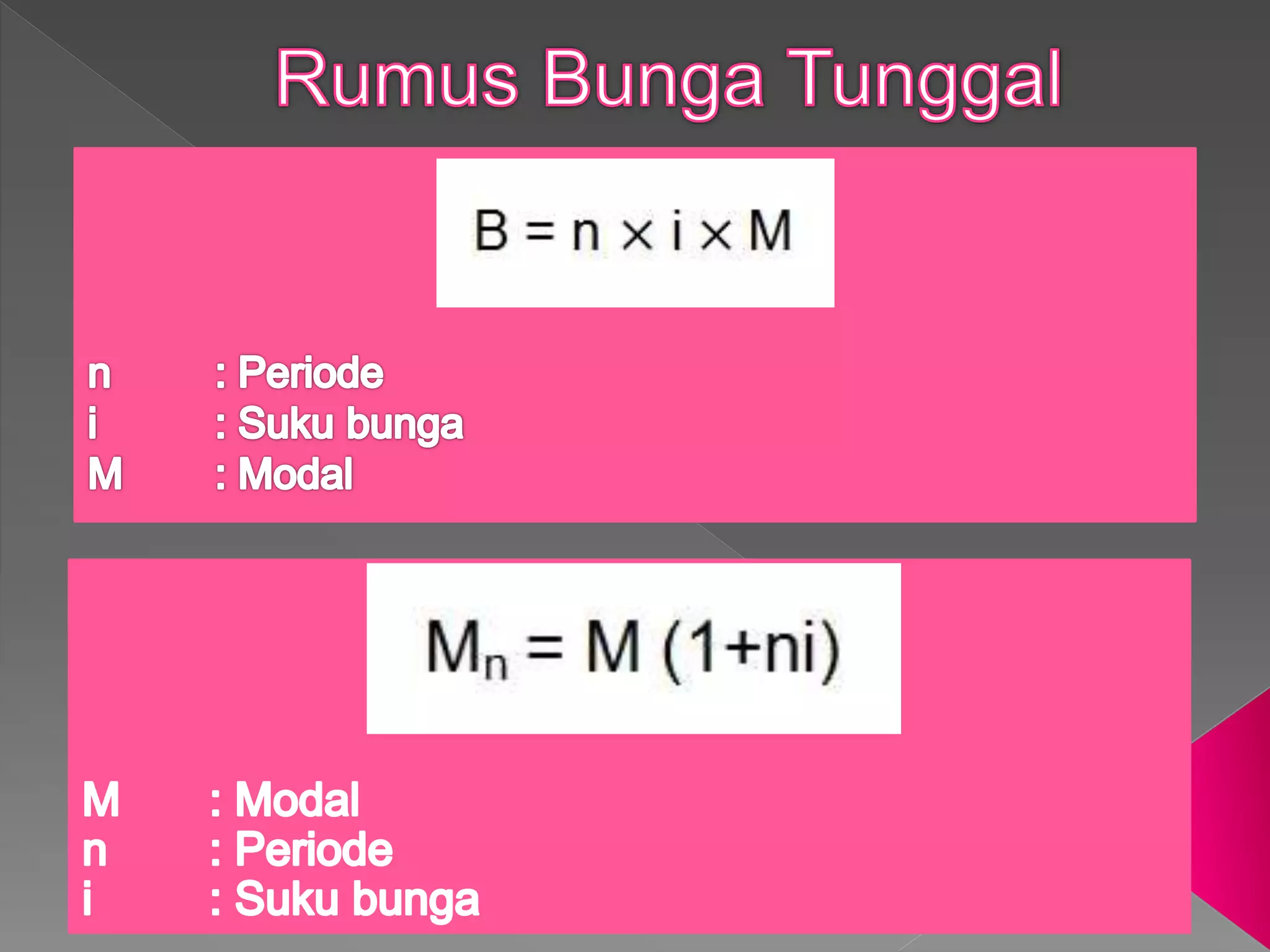 Matematika : Bunga Tunggal & Bunga Majemuk | PPTX