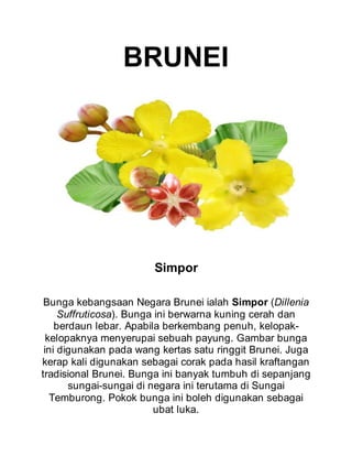 Bunga negara asean | DOCX