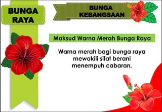 BUNGA RAYA, MAKSUD DAN KETERANGAN SEBAGAI PANDUAN | PPTX