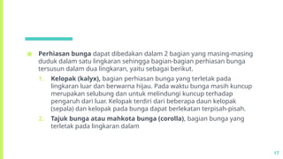 bagian-bagian bunga secara umum atau morfologi | PPTX