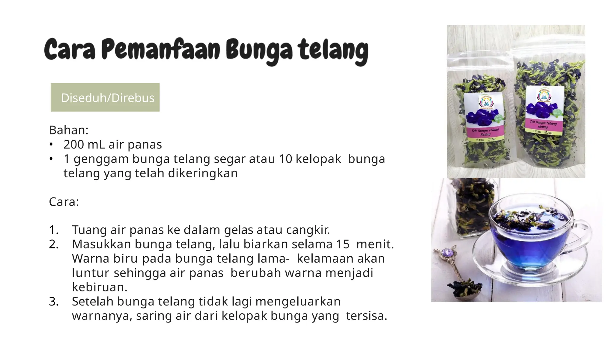 Bunga Telang, tentang pengertian dan klasifikasinya | PPTX