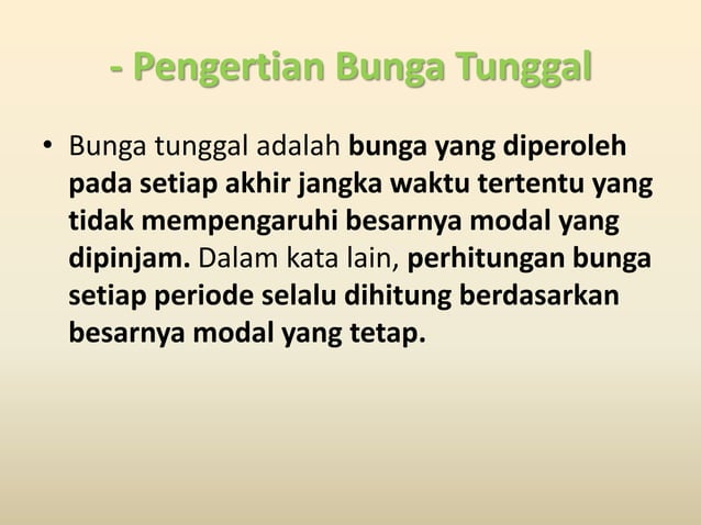 Bunga tunggal | PPTX