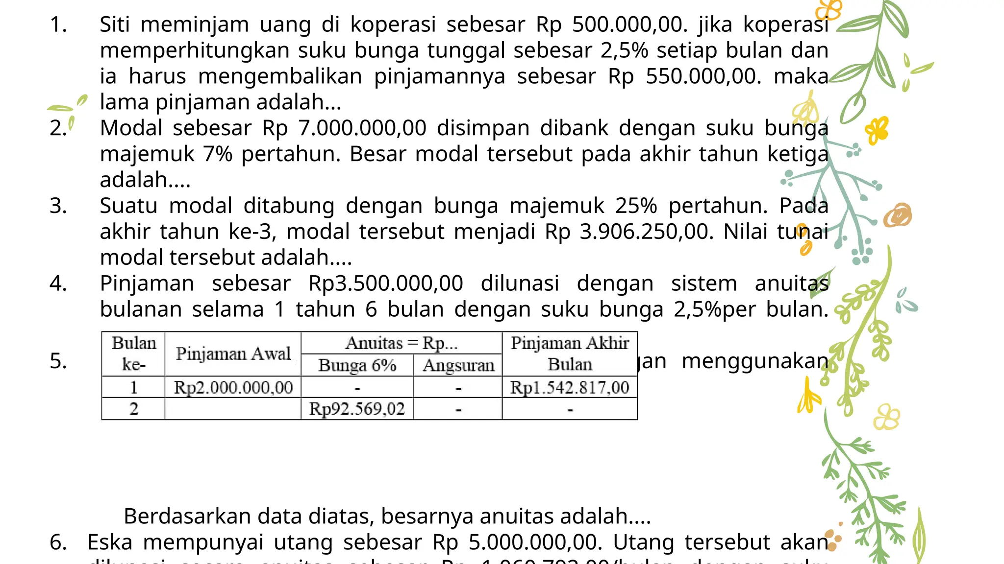 MATERI BUNGA TUNGGAL, MAJEMUK DAN ANUITAS.pptx