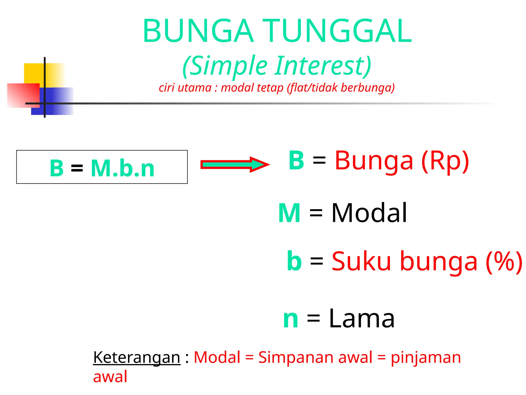 bunga tunggal_oke penjelasan dan contoh soal | PPTX