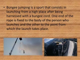 Bungee jumping | PPTX