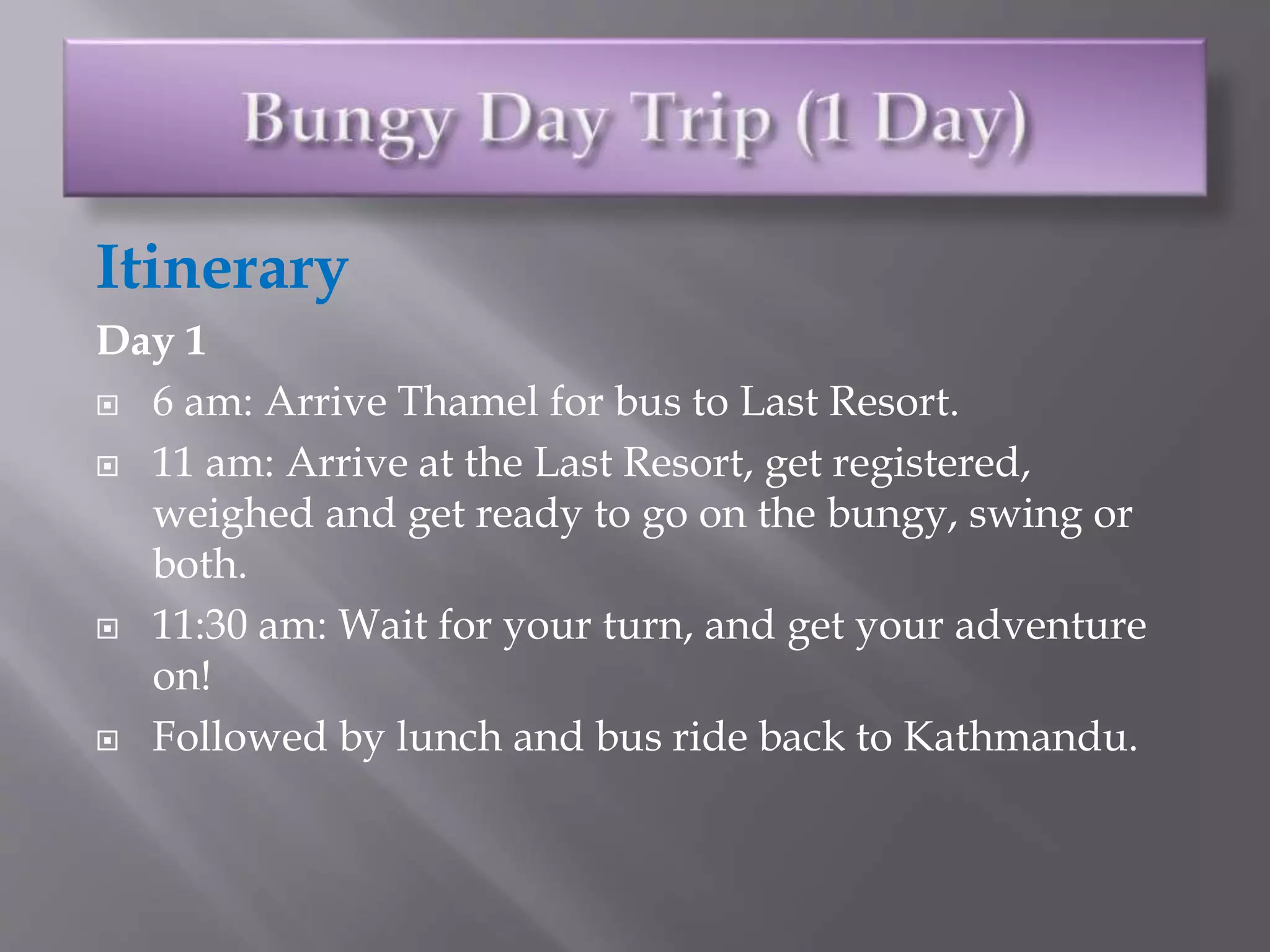 Bungy Jumping In Nepal | PPTX