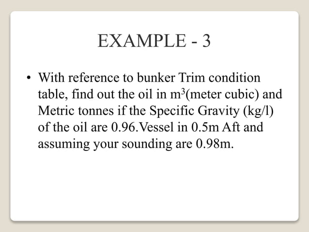 Bunkering Calculation | PPT | Physics | Science