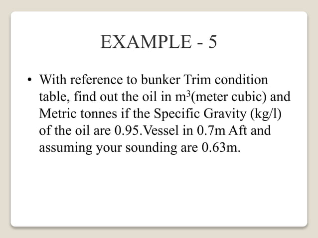 Bunkering Calculation | PPT | Physics | Science