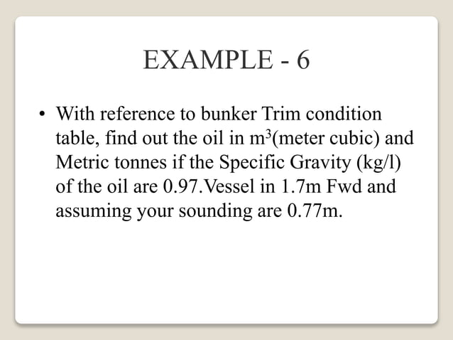Bunkering Calculation | PPT | Physics | Science