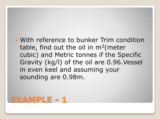 Bunkering Calculation | PPT | Physics | Science