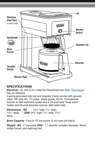 Bunn coffee maker_user_manual | PDF