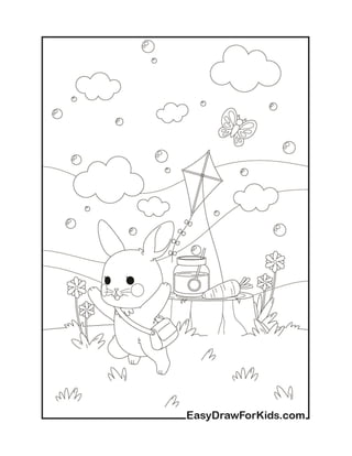 Bunny Coloring Pages - Easy Draw For Kids | PDF