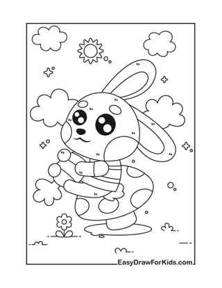 Bunny Coloring Pages - Easy Draw For Kids | PDF