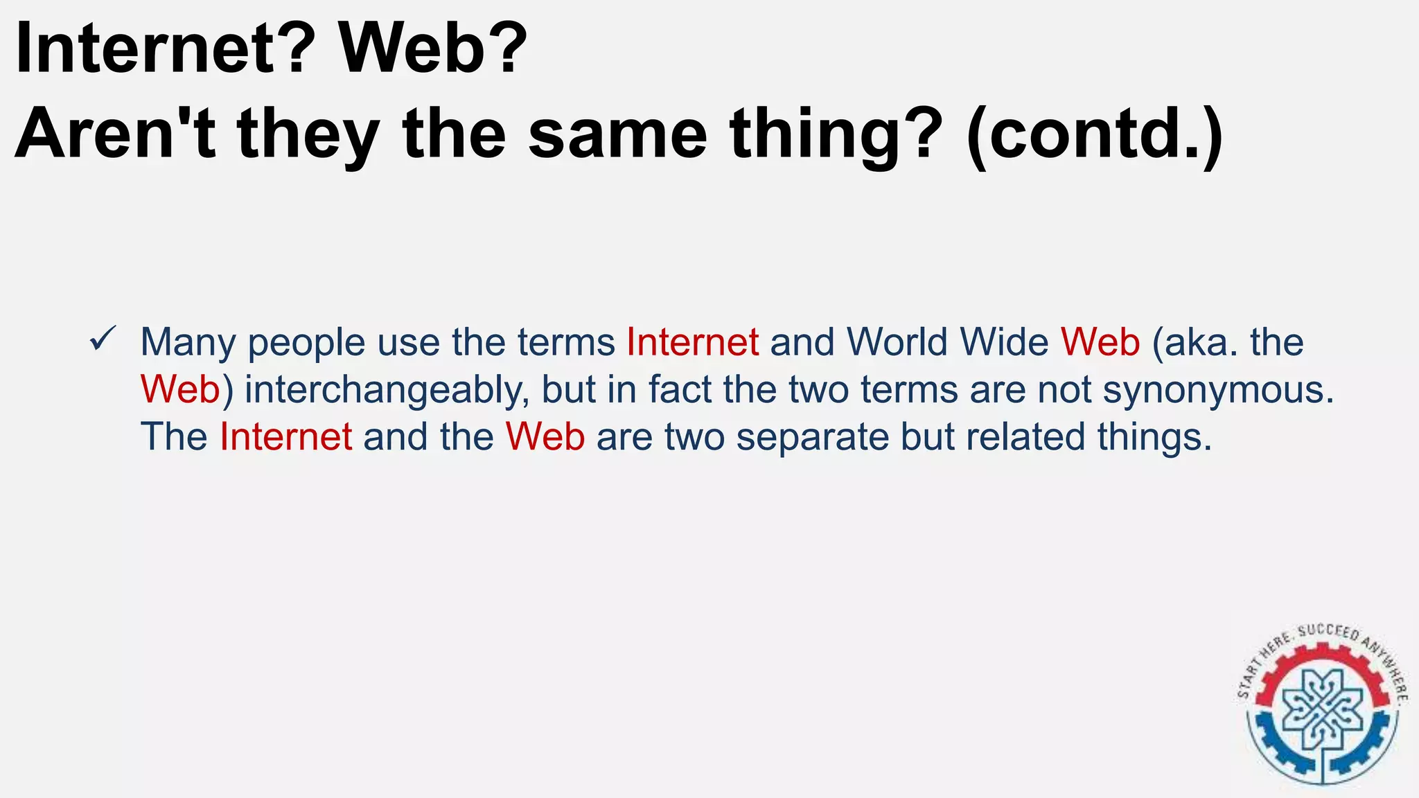 Internet VS World Wide Web | PPTX
