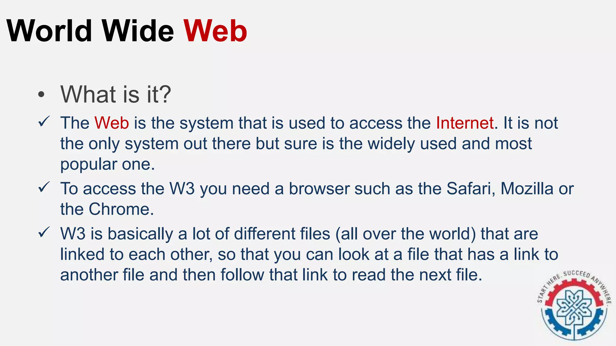 Internet VS World Wide Web | PPTX