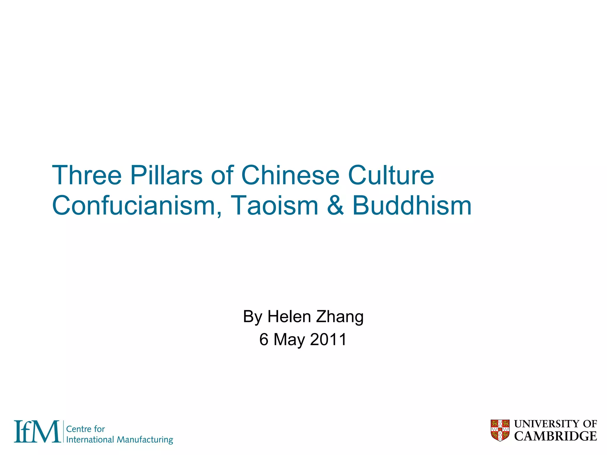 Three Pillars of Chinese Culture | PPT