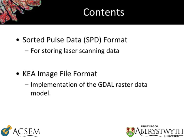Spd And Kea Hdf5 Based File Formats For Earth Observation Ppt