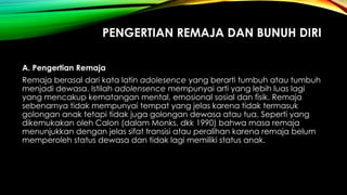 power point (ppt) bunuh diri pada remaja | PPTX