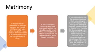 This presentation is about the Sacrament of Marriage | PPTX