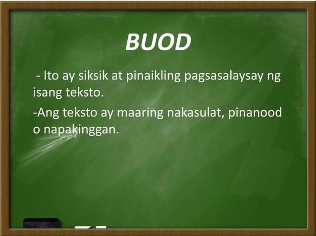 Buod | PPTX