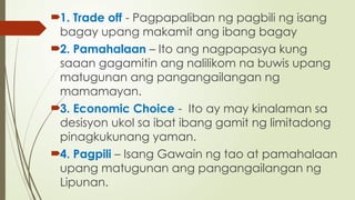 Ito ang Buod ng Economics sa Aralin 1 upang tiyak na mapadali ang ...